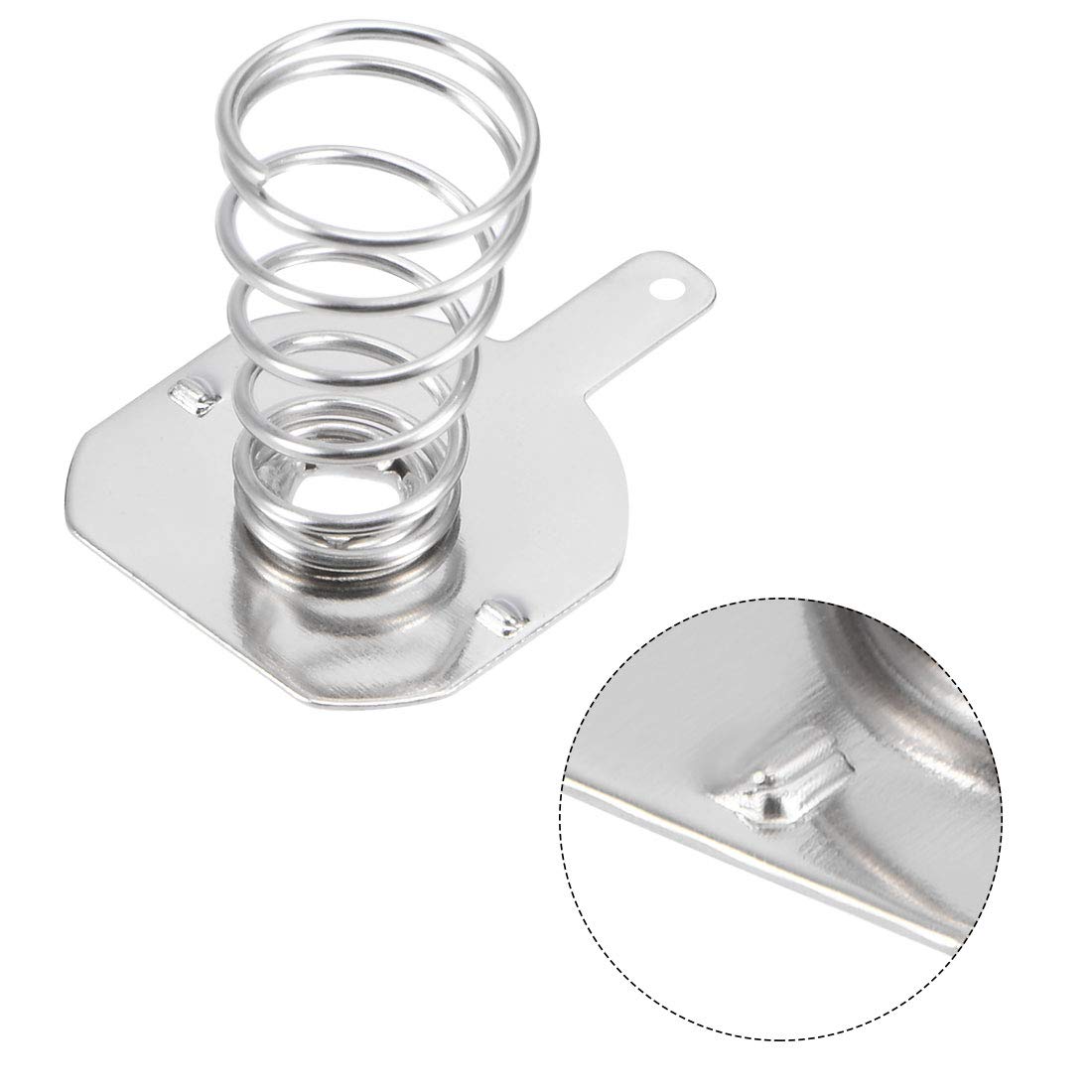 uxcell 20Pairs 18650 Battery Negative to Positive Conversion Spring Contact Nickeling Plate 16.5mmx16mm