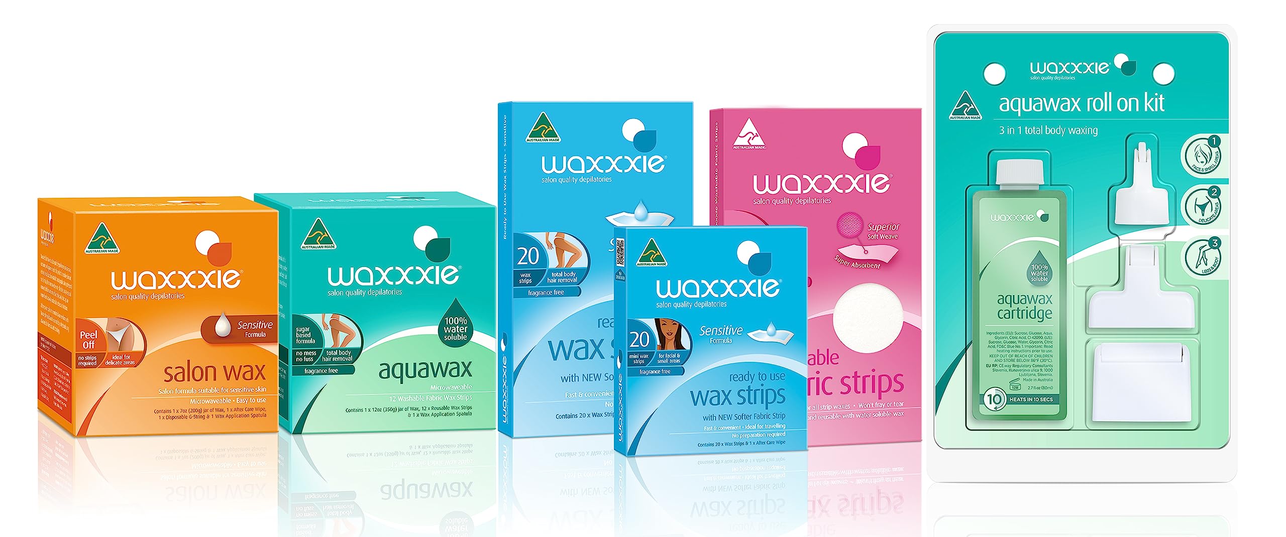 Waxxxie Aqua Wax 13.5 fl oz - Water Soluble Strip Wax for Effortless Hair Removal with Salon Quality Results