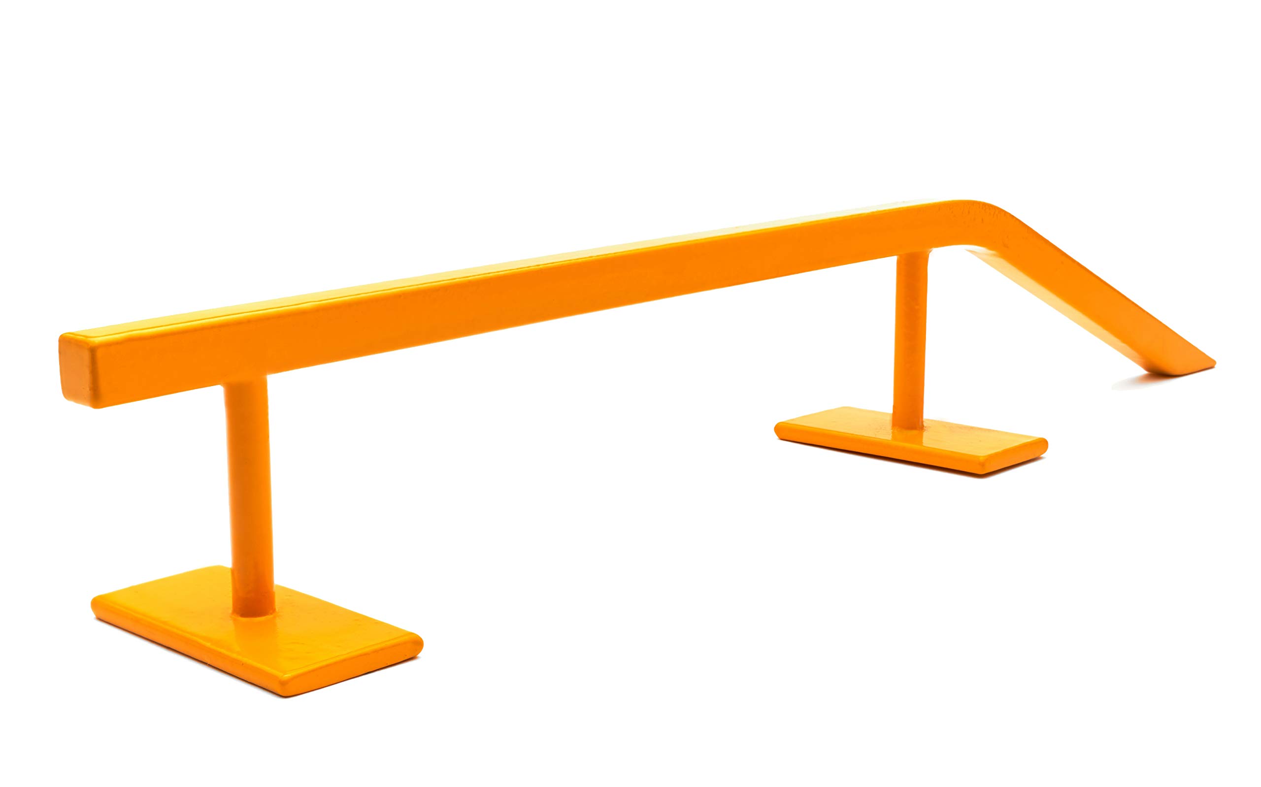 FLVFF Fingerboard Rail Pole Jam to Flat Grind Metal Rail Made of Solid Steel Ramp and Skate Parks (R5) (Yellow)