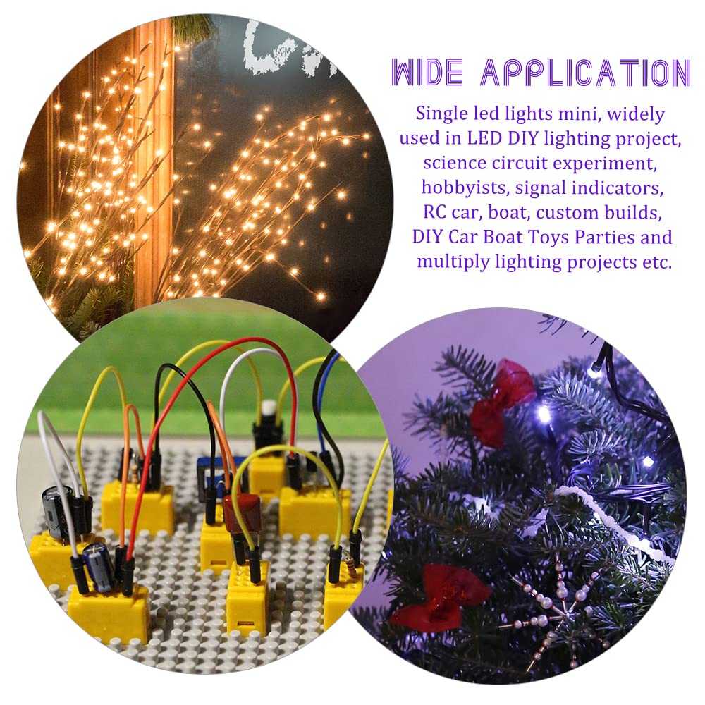 XINGYHENG 70Pcs 12V DC 5mm Pre Wired Light Emitting Diodes 7.1Inch Mixed Color(7 Colors x 10pcs)β+ 20pcs 5mm Lamp Holder+10 PCS 9V Battery Clip Connector