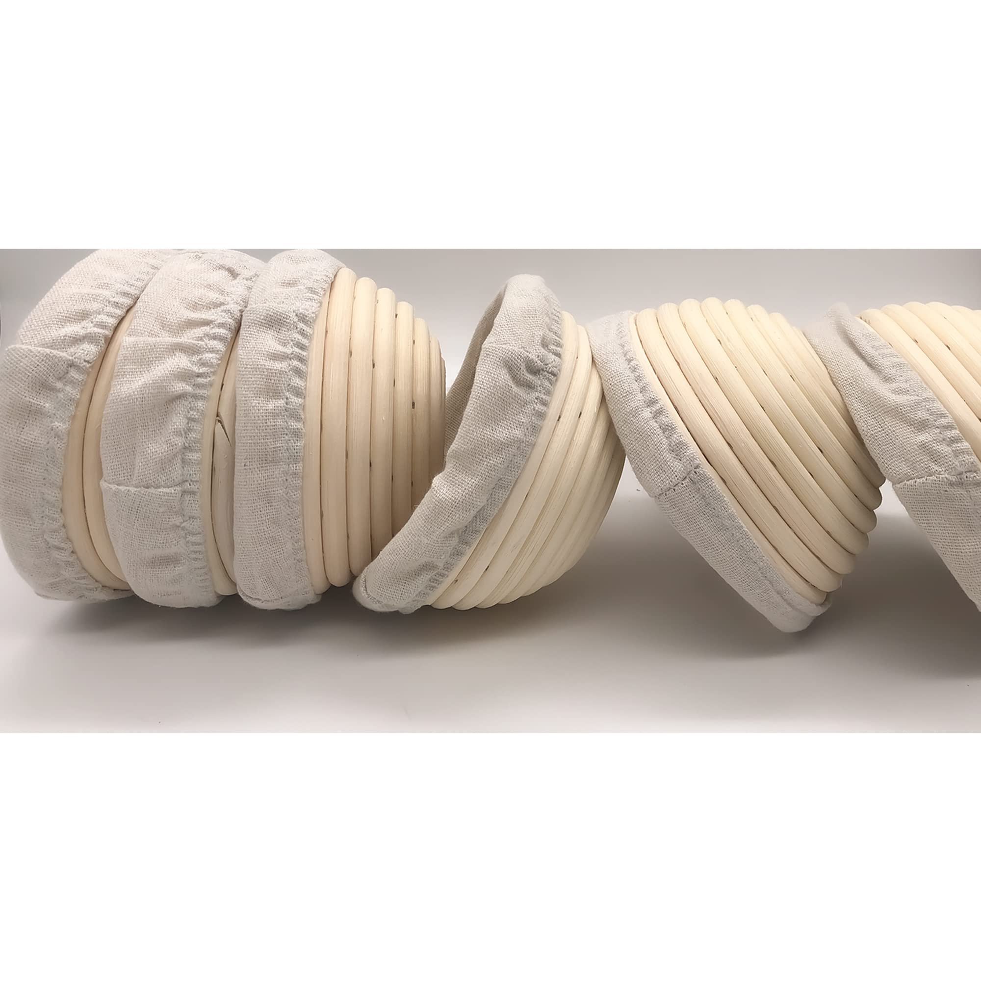 6 PCS Natural Rattan Brotform Banneton Proofing Basket Round Bread Basket for Baking Dough (5 Inch)