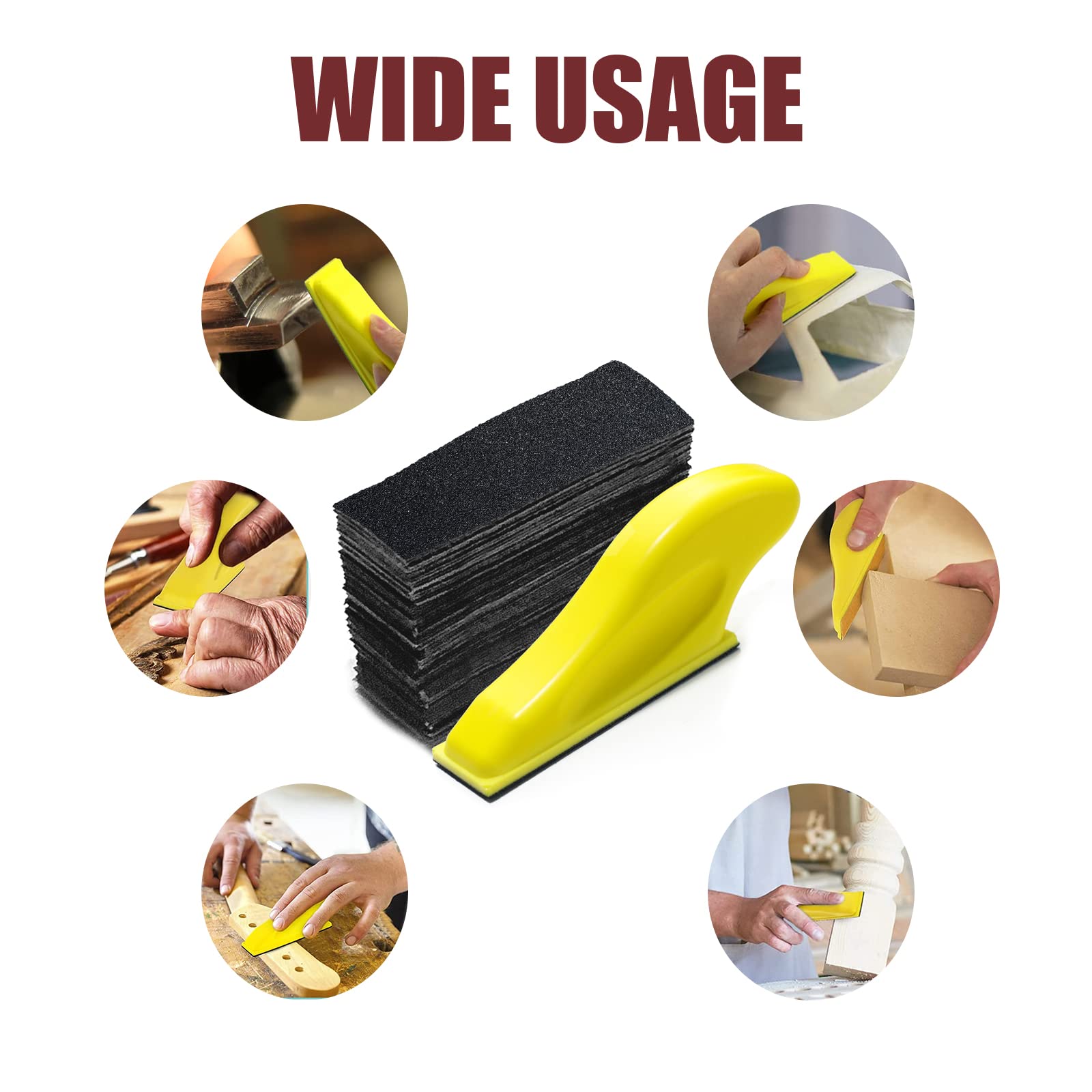 Micro Sander Tool Kit with 100 Piece Detail Finger Sander 3.5β x 1β Mini Sanding Block for Crafts, DIY, Wet Dry Sandpaper of 60, 80, 100,120, 150, 180,240, 320, 400 and 600 Grits
