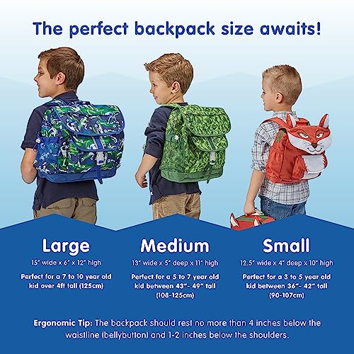 Bixbee Kids Backpack, Blue Shark Backpack for Boys & Girls, Water Resistant Backpack with Pockets, Durable Zippers & Easy Carry Design - Perfect Size Children's Bookbag for School.
