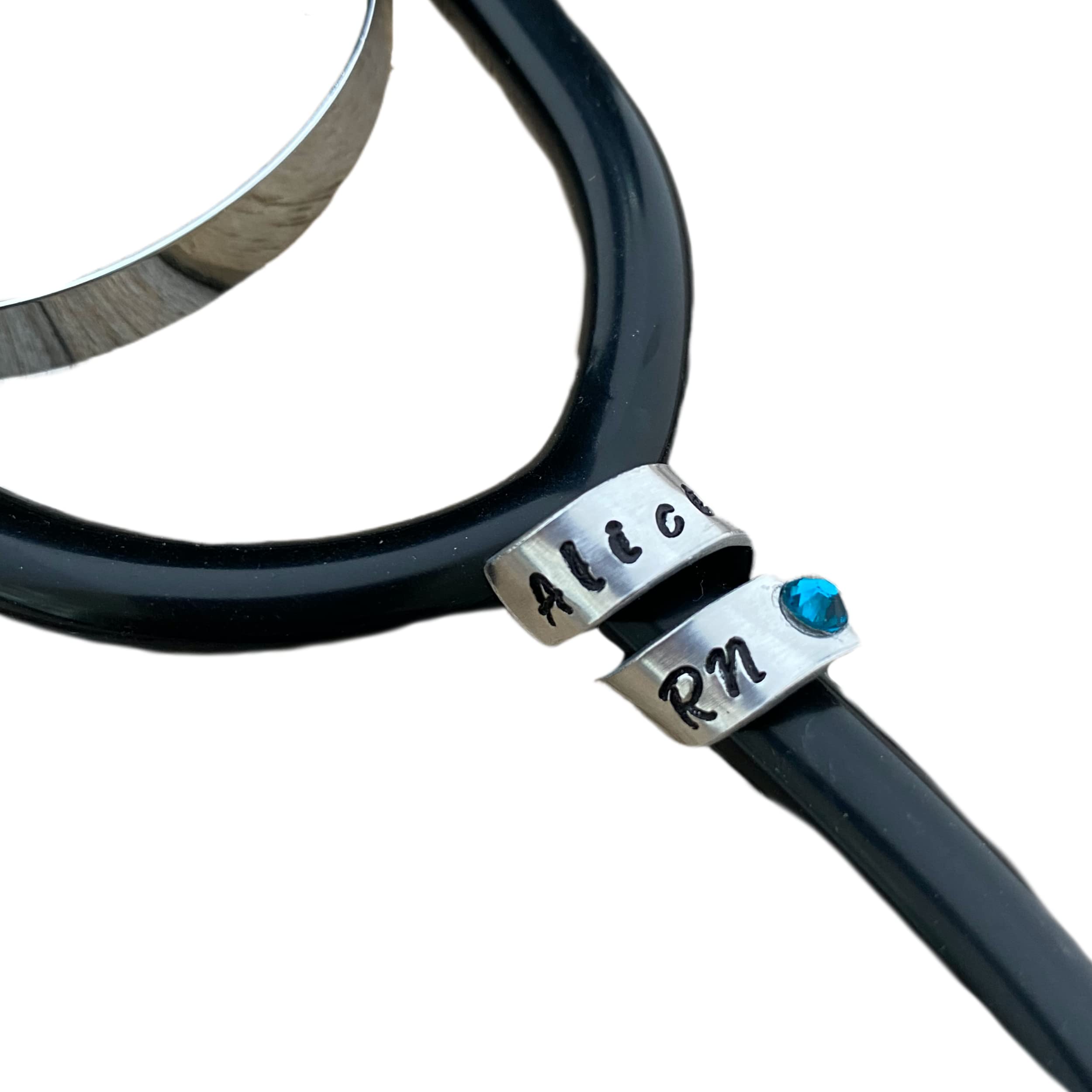 Birthstone Stethoscope ID Tag with Birthstone charm, Stethoscope Name Charm, Stethoscope Name Tag, Nurse Appreciation Gift, Nurse Graduation Gift, Pinning Ceremony, International Nurse Day