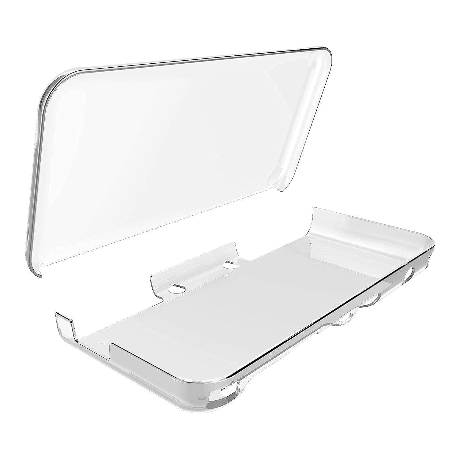 Crystal Clear Case for New Nintendo 2DS XL and for New Nintendo 2DS XL with Stylus,2 Screen Protector Film and 8 pcs Game Card Cases