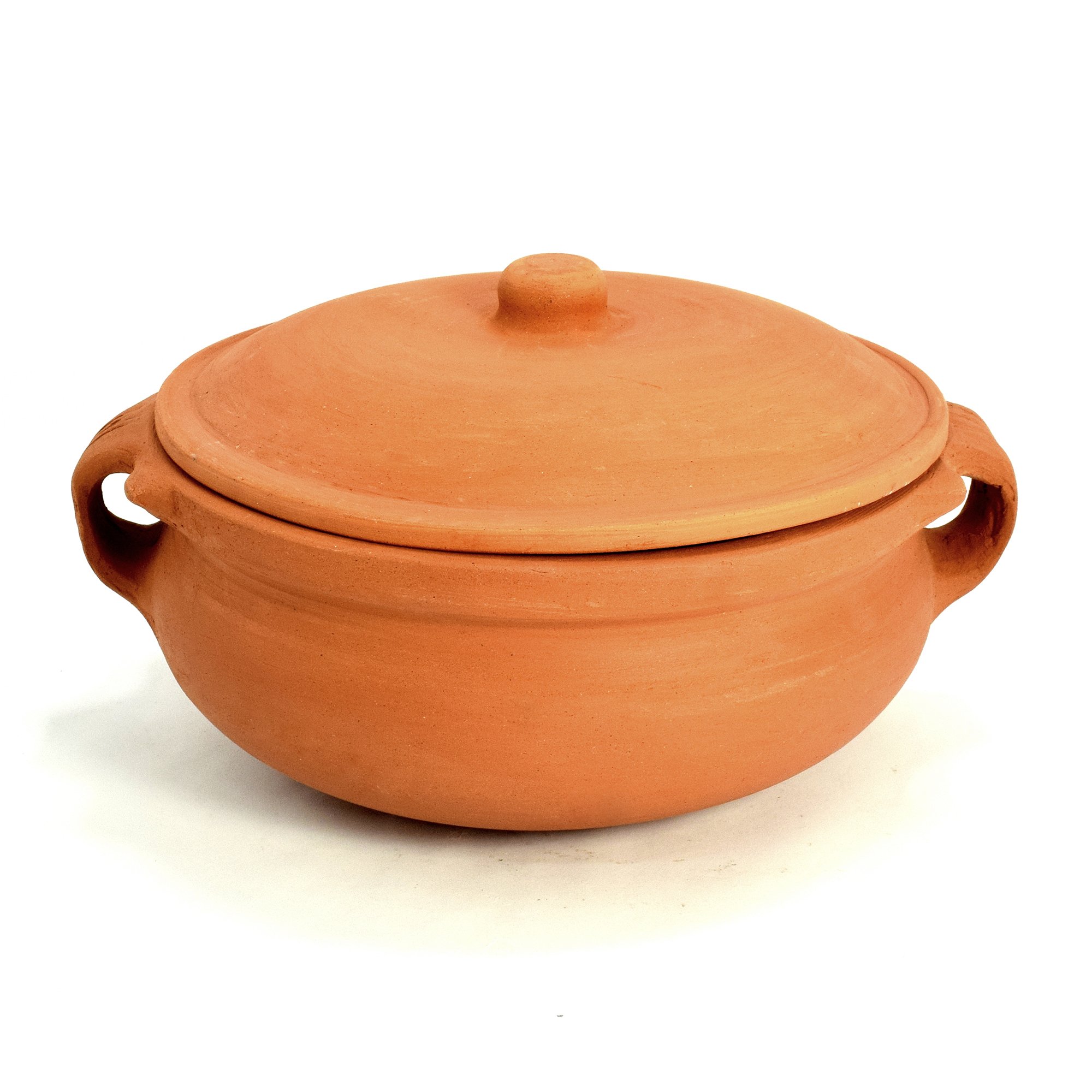 Ancient Cookware, Indian Clay Curry Pot, Extra Large, 10 Inch, 3.5 Quarts