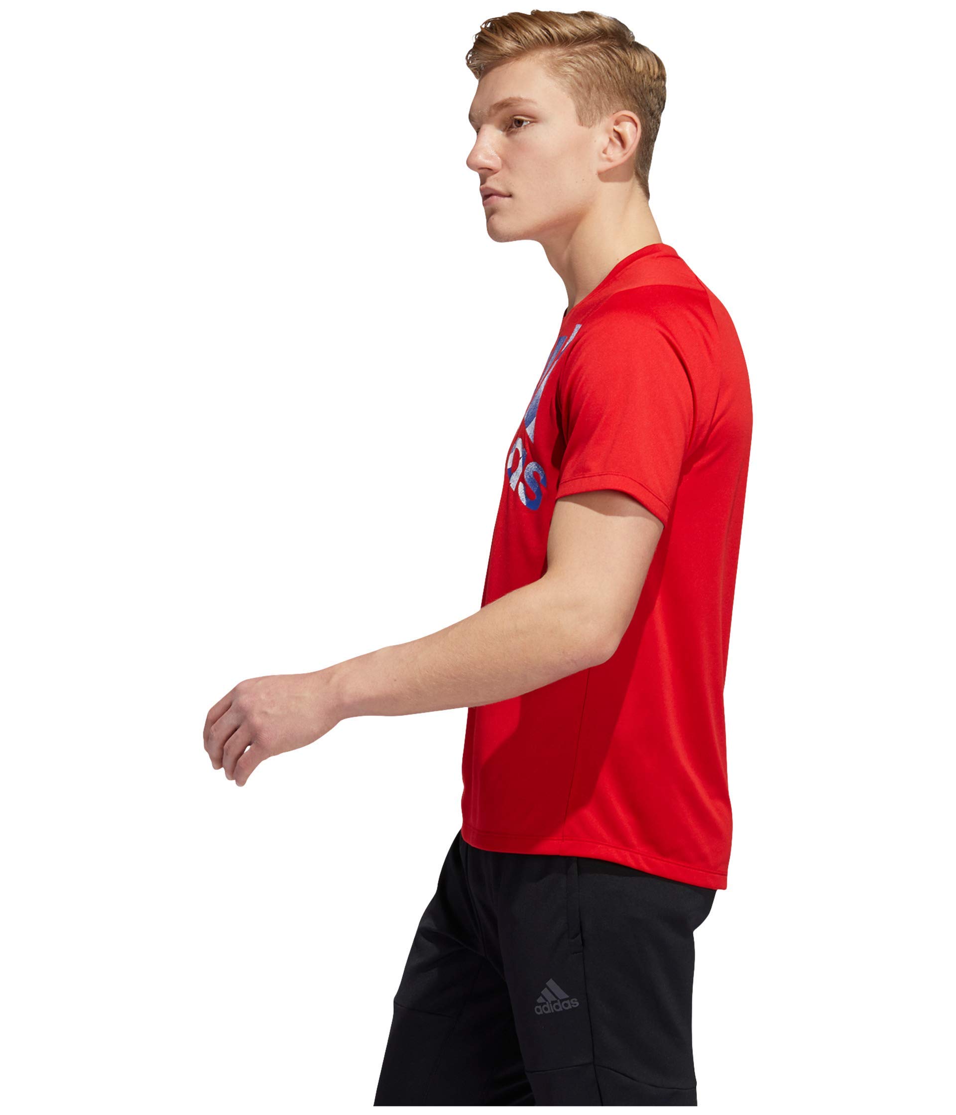 adidas Male Tokyo Badge of Sport Tee, Scarlet , L