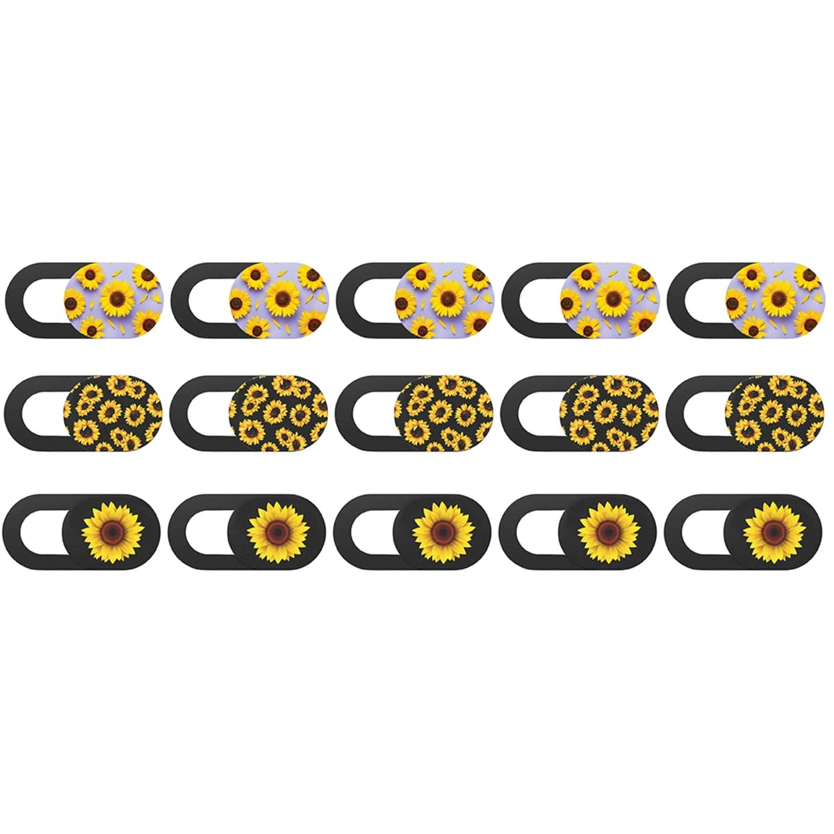 SOLUSTRE 15 pcs Camera Cover tableta Tablet Laptop Cartoon Slides Sunflower Printed Lens Cover Webcam Cover Slide Cartoon Webcam Cover Privacy Lens Cover Computer Lens Cover Desktop abs