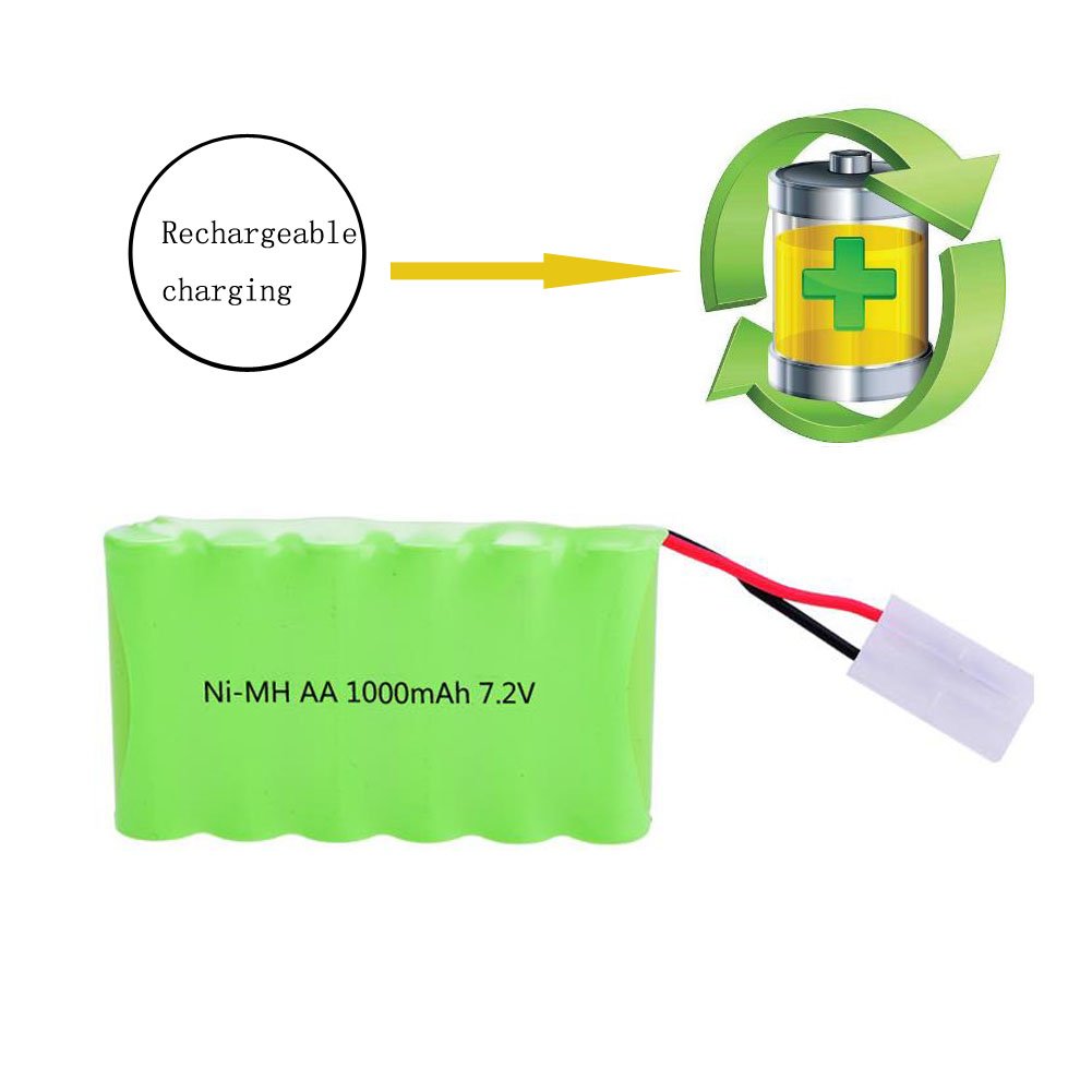 Yungou AA 7.2V 1000mAh Nickel-Metal Hydride Cell Batteries Remote Control Model Electric Toys Rechargeable Batteries
