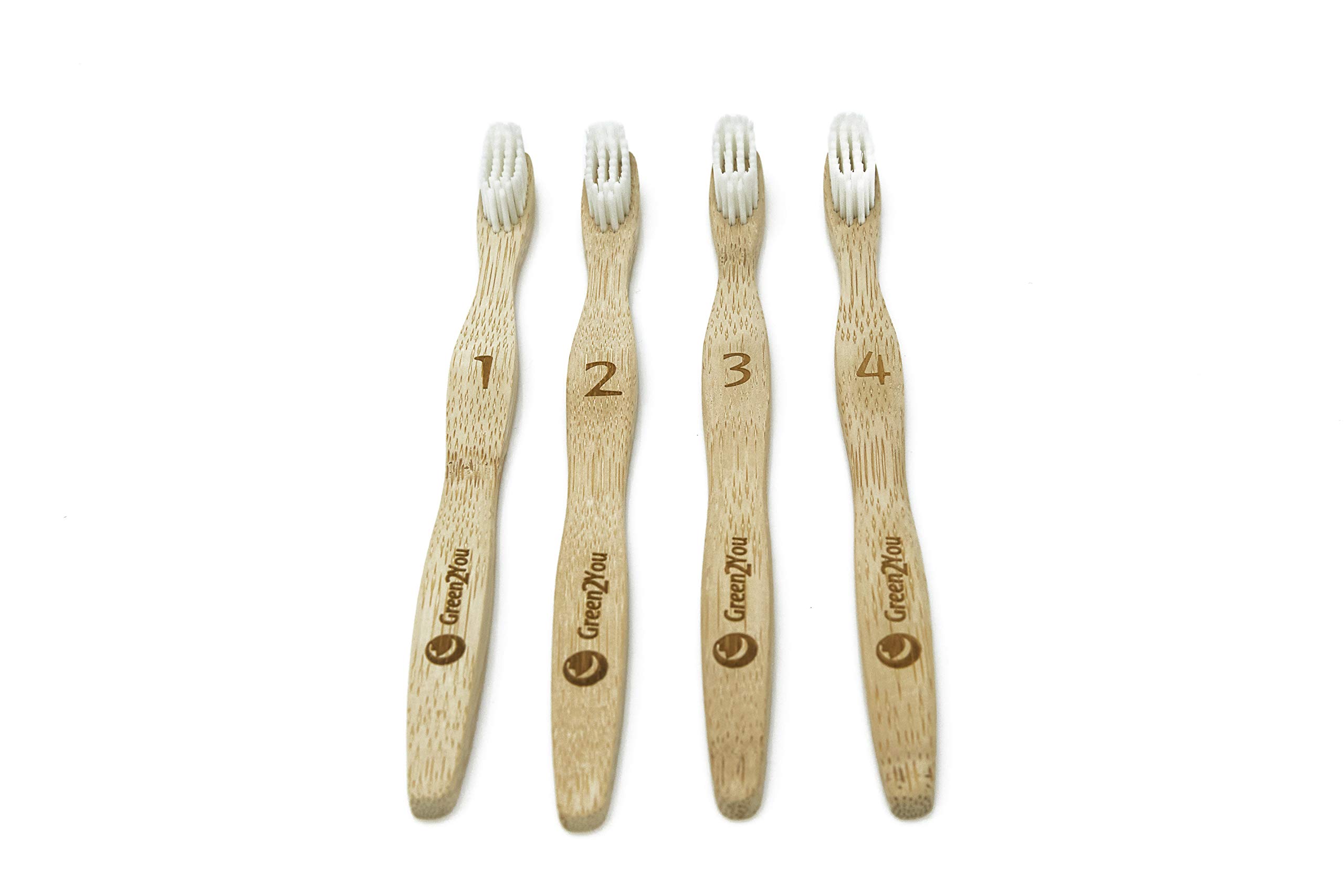 Green2You - Set of 4 Bamboo Toothbrushes