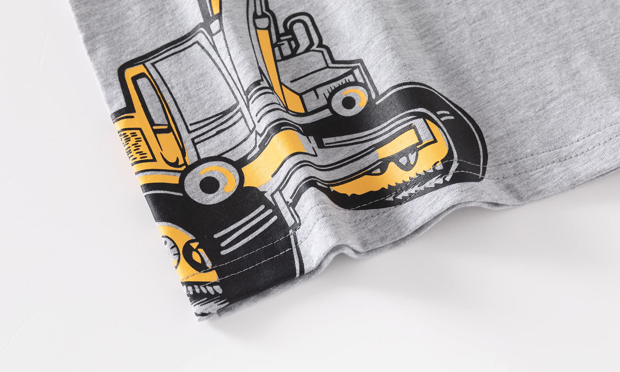 M RACLE Little Boys Toddler Short Sleeve Tee T Shirt(Excavator,4T)