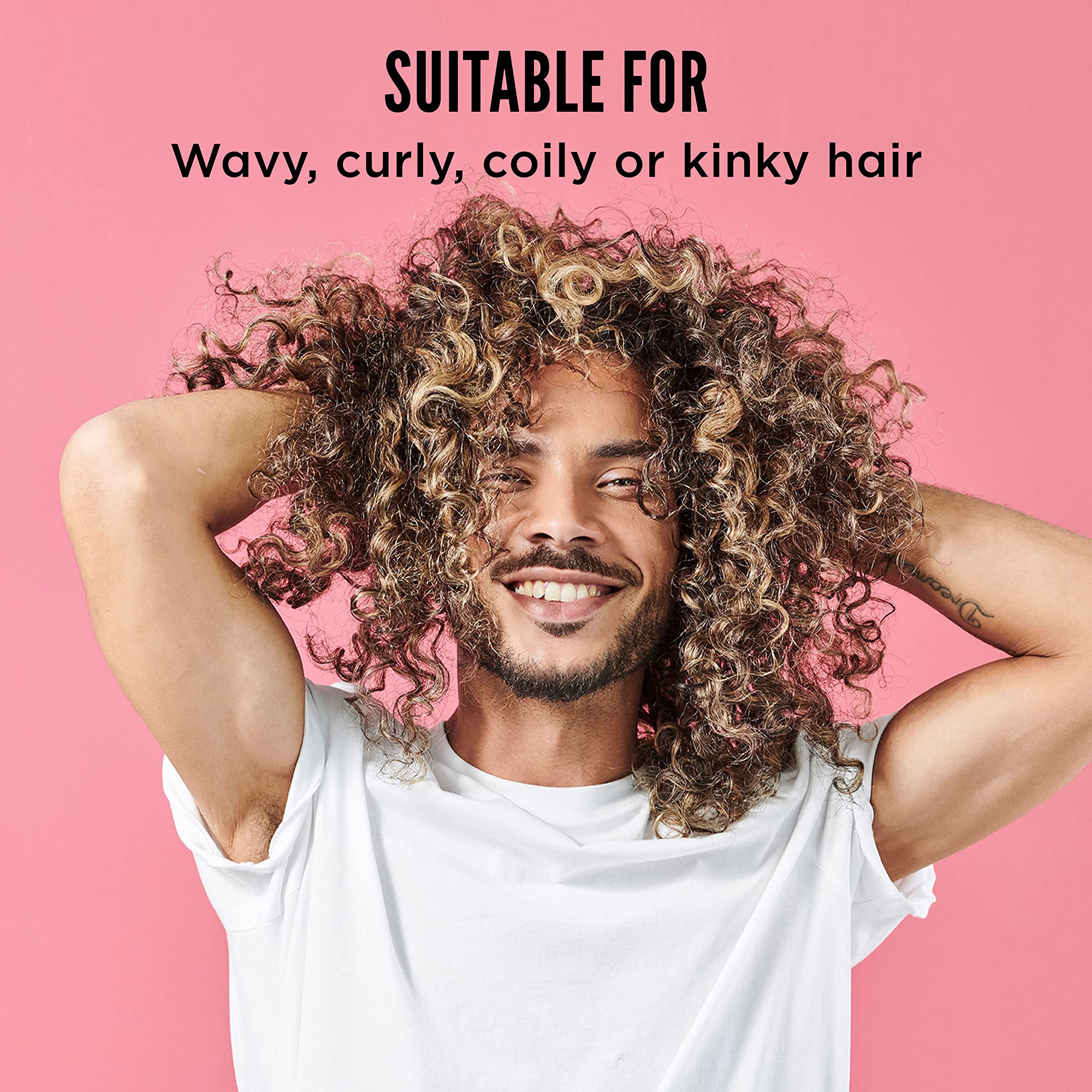Noughty Wave Hello Curl Defining Shampoo - 97% Natural, Vitamin-Rich Formula for Curly and Wavy Hair, Sulphate-Free Vegan Haircare, 250ml