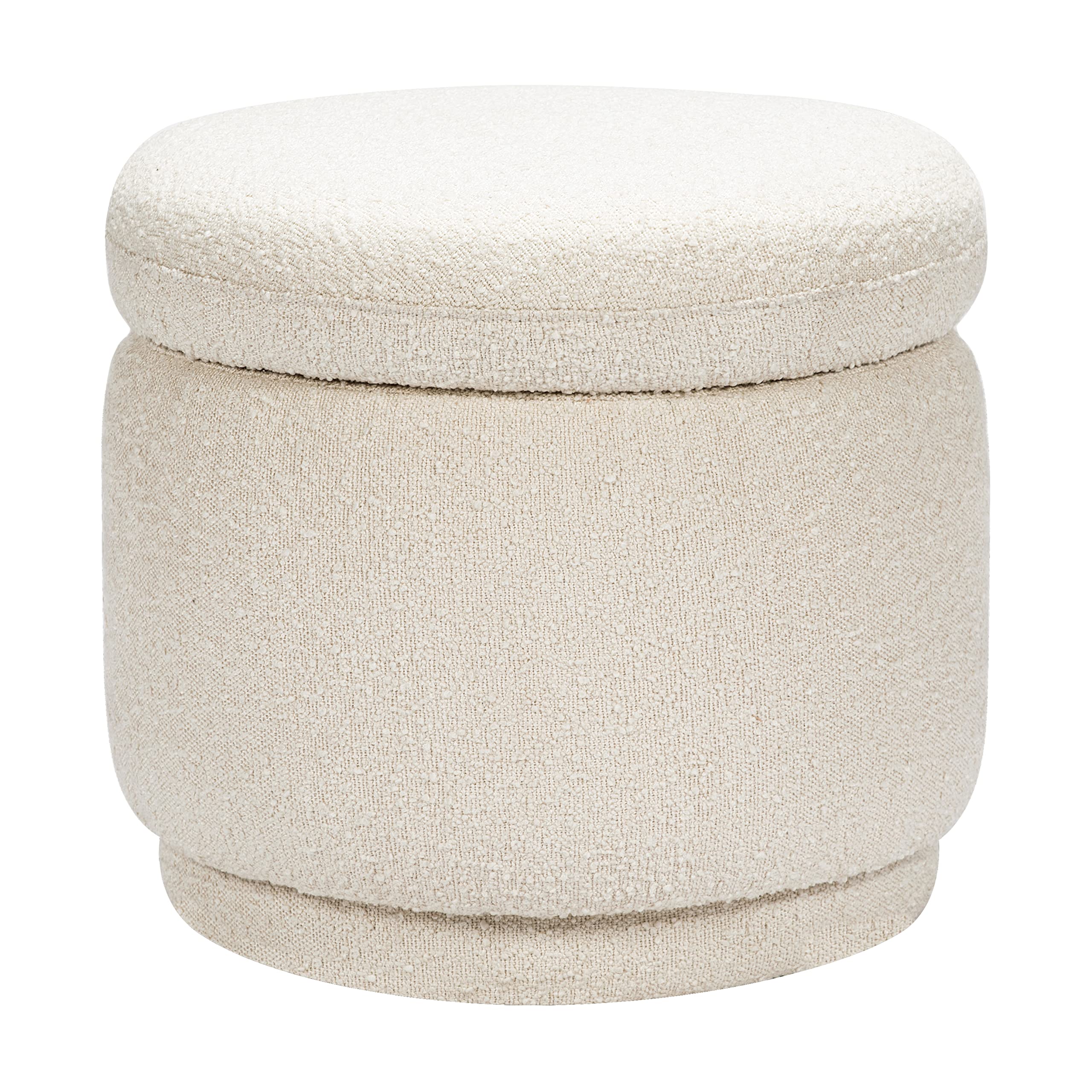 Babyletto Enoki Storage Ottoman in Ivory Boucle, Greenguard Gold and CertiPUR-US Certified