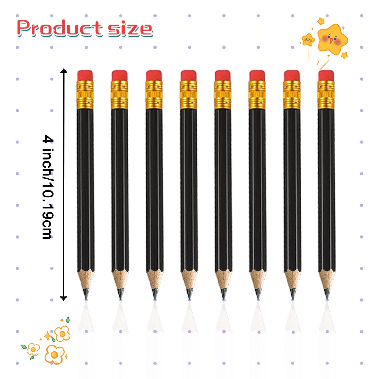 Adhere 25pcs Golf Pencils with Eraser Pre sharpened Hexagon half Wooden Pencils Graphite 2B for Golf Event Scoring,Classroom,Wedding,Company Meetings,Pew, Pocket (Blue 1)