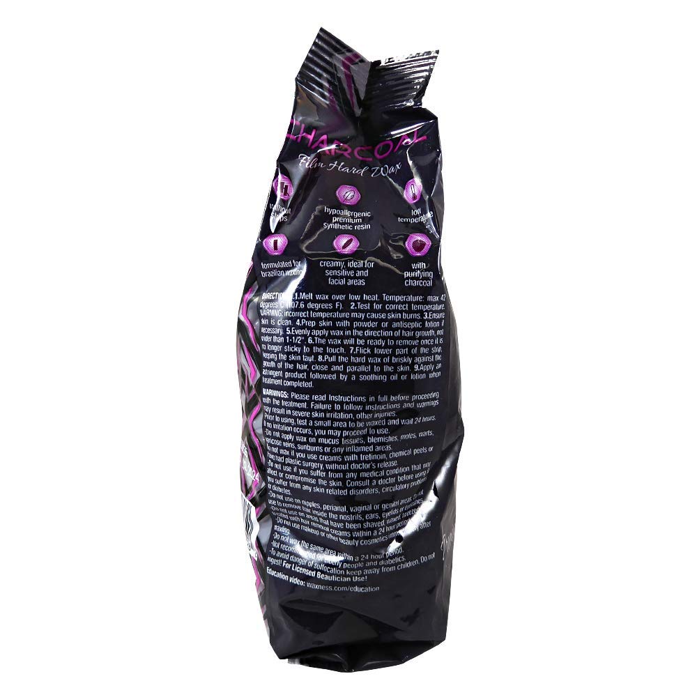 Waxness Wax Necessities Premium Luxury Polymer Blend Hard Wax Charcoal 1.1 Pound