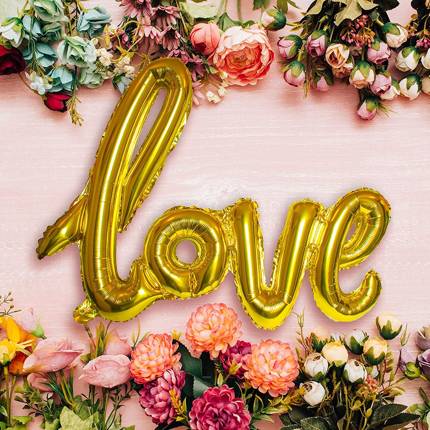 Cafurty 42 Inch Love Balloon Champagne Gold Letter Decorations Valentines Wedding Romantic Balloon Anniversary Decor, Bridal Shower or Birthday – Gold