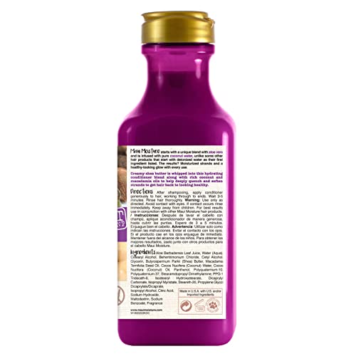 Maui Moisture Heal & Hydrate + Shea Butter Conditioner to Repair & Deeply Moisturize Tight Curly Hair with Coconut & Macademia Oils, Vegan, Silicone, Paraben & Sulfate-Free, 13 fl oz
