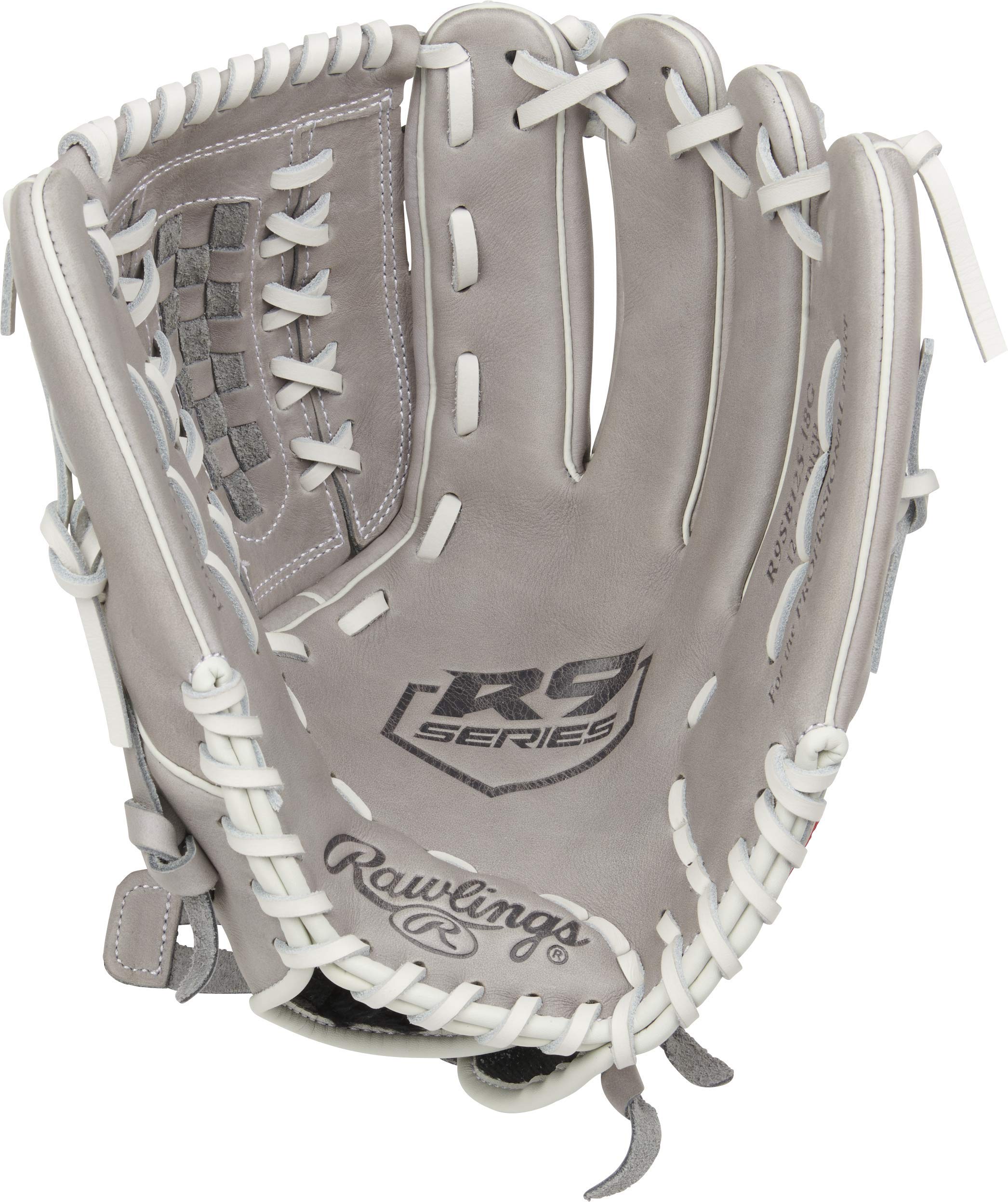 Rawlings | R9 Series Fastpitch Softball Glove | Double-Lace Basket Web | Grey | 12.5' | RHT