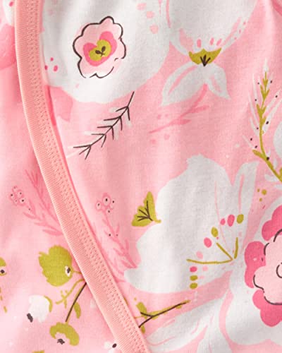 little planet by carter's unisex-baby Organic Cotton Wrap Sleep & Play, Pink Floral, 3 Months
