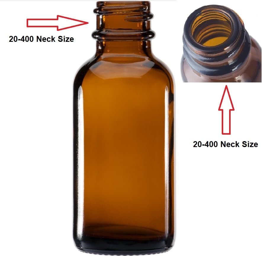 Calibrated Glass Eye Dropper Caps for 1 oz/ 30 ml Bottle fits 20-400 Neck finish (Pack of 6)