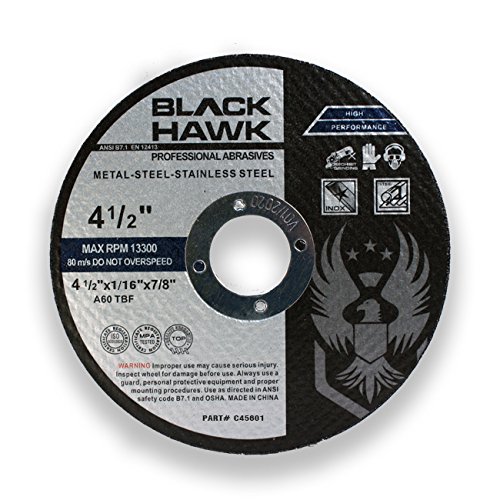 BHA Metal and Stainless Steel Cut Off Wheels for Angle Grinders, 4.5” x 1/16” x 7/8” - 25 Pack