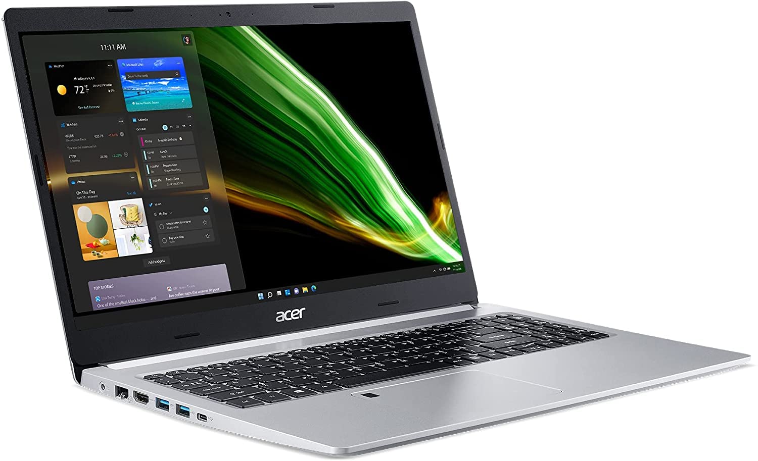 acer Aspire 5 A515 Laptop 2022 New, 15.6" FHD IPS, AMD Ryzen 3 3350U 4-Core, AMD Radeon Graphics, 8GB DDR4, 512GB SSD, Backlit Keyboard, Fingerprint Reader, Wi-Fi 6, Win10 Pro, COU 32GB USB