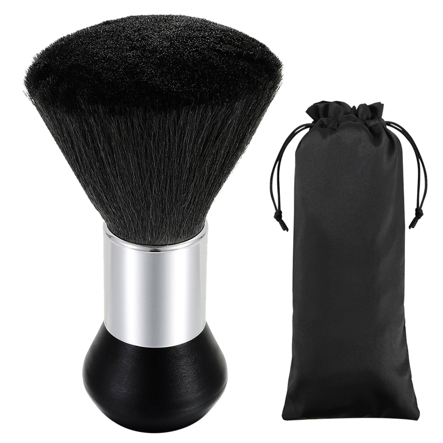 Vtrem Hair Brush, Barber Brush Neck Duster: Black, Oblong, Nylon Bristles, Plastic Handle, Hair Brush for Barbers or Salon Professionals