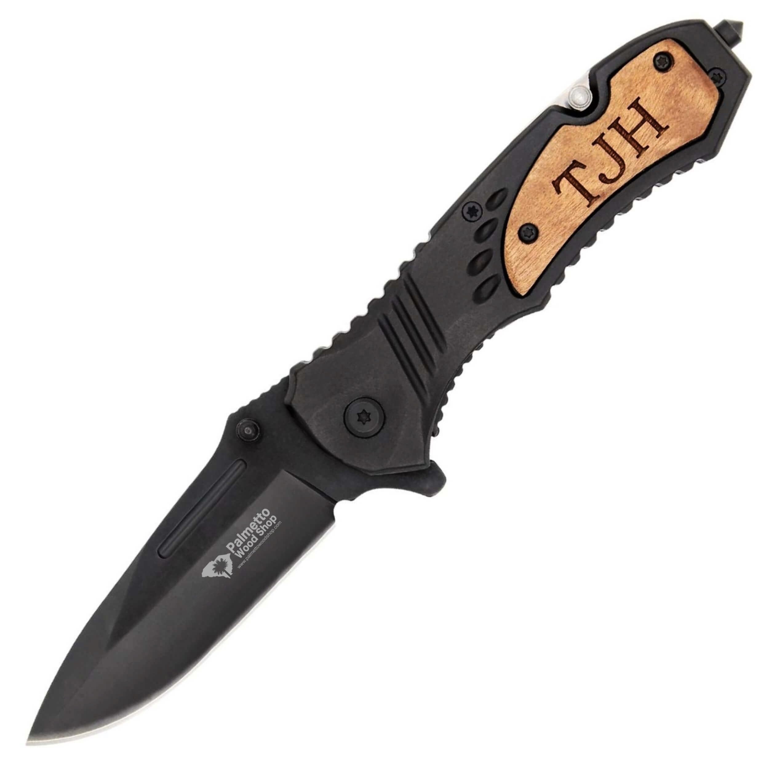 Palmetto Wood Shop Customized Gifts For Men, Personalized Engraved Pocket Knife, 30 Optional Icons, Everyday Carry, Boyfriend Gift, Valentines Day, Fathers Day