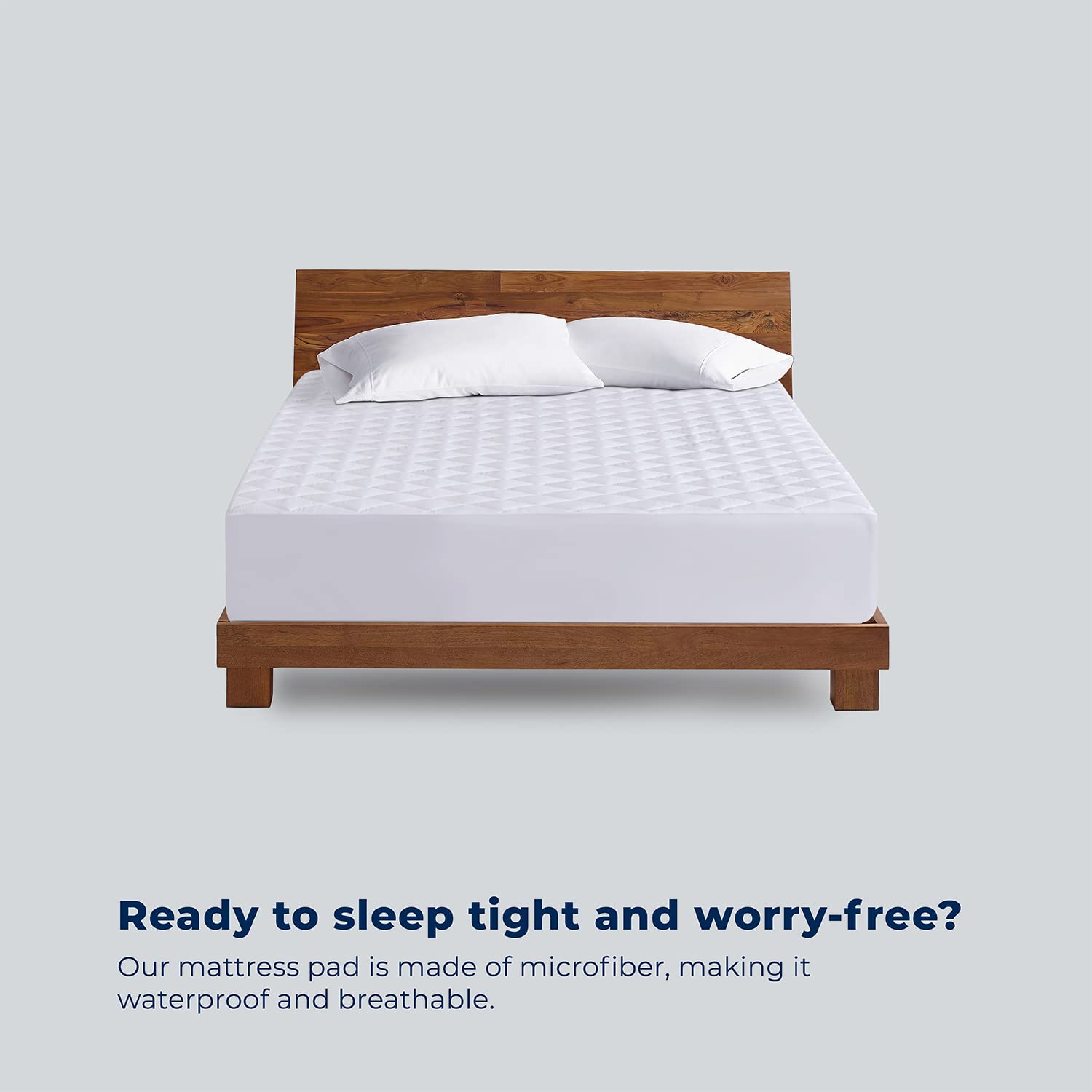 Karin Maki Quilted Fitted Twin Mattress Pad - Elastic Fitted Upto 15” Deep Pocket Mattress Protector Cooling Breathable Fluffy Soft Bed Mattress Cover - Machine Washable Mattress Topper