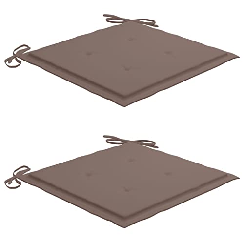 imasay Garden Chair Cushions 2 pcs Taupe 15.7"x15.7"x1.2" Fabric