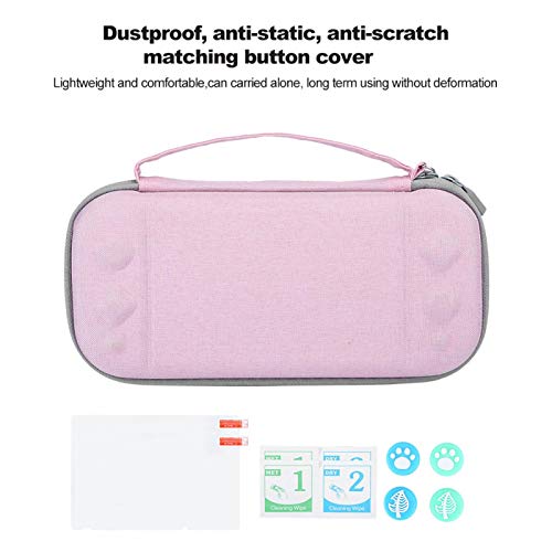 Mxzzand Game Host Accessory Protection Storage Bag for Switch(pink, Polar Animals)