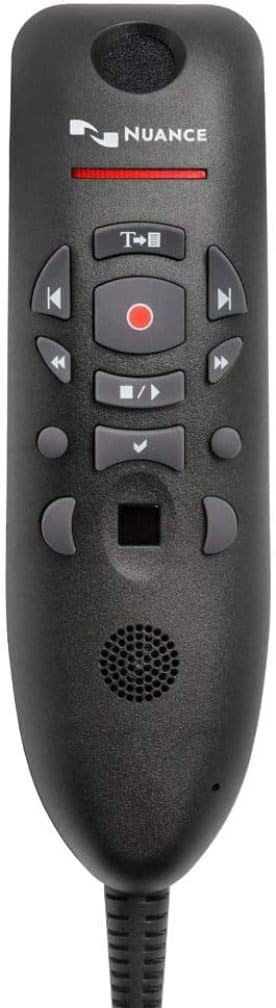 Nuance PowerMic III Microphone for Dragon (Non-Healthcare), 9 Ft Cord, Dictate Documents and Control your PC – all by Voice, [PC Disc], Black