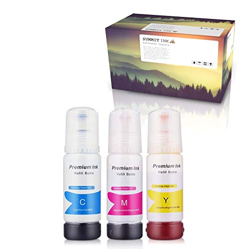 Summit Ink Compatible Ink Replacement for Epson 502 Color for EcoTank ET-2760 ET-3710 ET-3760 ET-4760 Expression ET-2700 ET-2750 ET-3700 Workforce ET-3750 ET-4750 ST-2000 ST-3000 ST-4000 (3 Color)