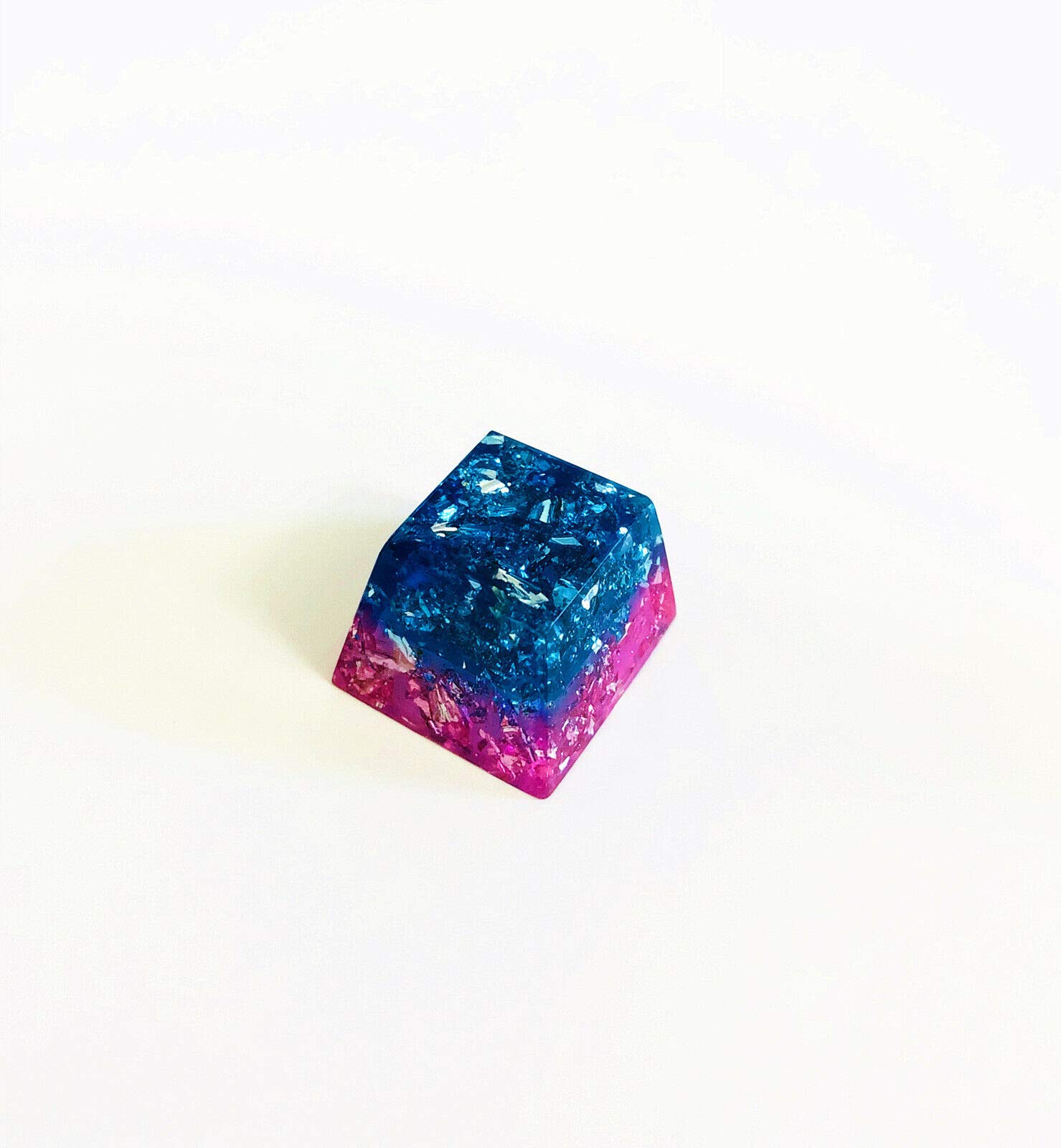 Handmade Resin R4 Keycap Jewelry Blue Pink 2.0 for Cherry MX RGB Gaming Mechanical Keyboard