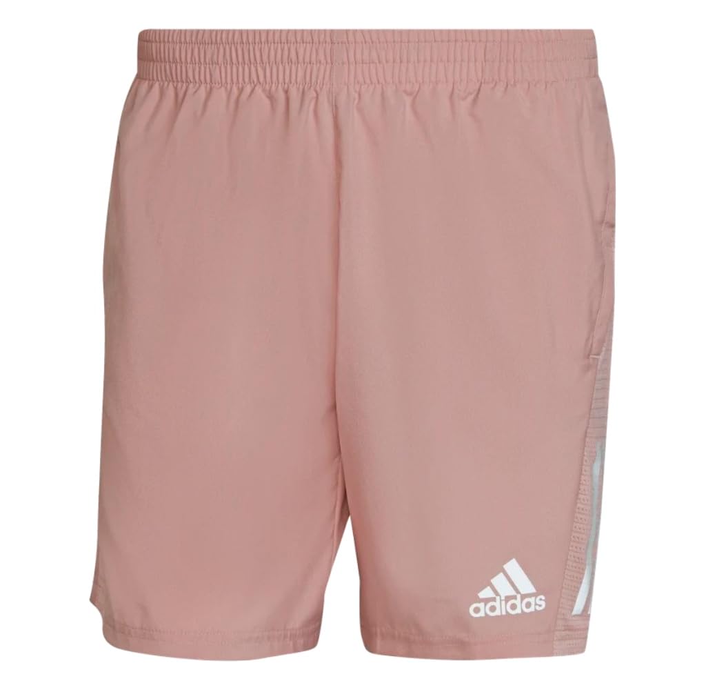 adidas Men's Own The Run Shorts, Almost Lime/Reflective Silver Large 5 in