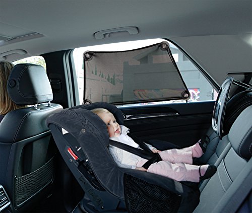 Dreambaby Adjusta-Car Stretch-It Shape-It Fit-It Door Window Sun Visor Cover Screen Shade Cling UV Ray Protection (1 Pack)