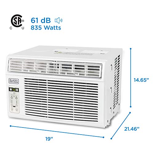 BLACK+DECKER BD10WT6 Window Air Conditioner with Remote Control, 10000 BTU, Cools Up to 450 Square Feet, White