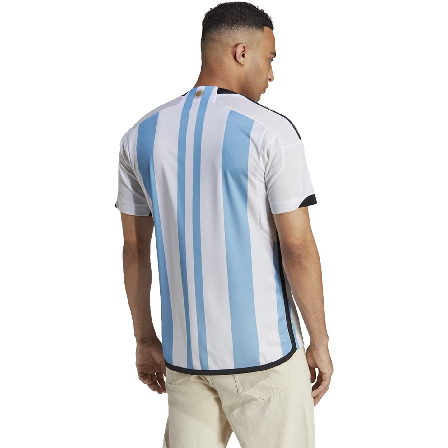 adidas Men's Soccer Argentina 22 Home Jersey (as1, Alpha, m, Regular, Regular, Medium) White/Blue