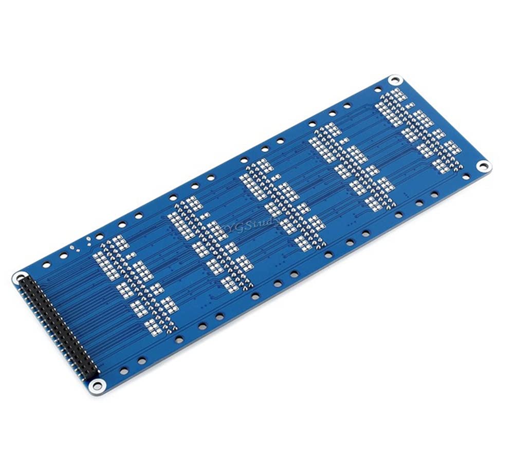 XYGStudy Stack HAT I/O Expansion Connector for Raspberry Pi, 5 Sets of 2x20 Pinheaders, Directly Pluggable, USB Power Port