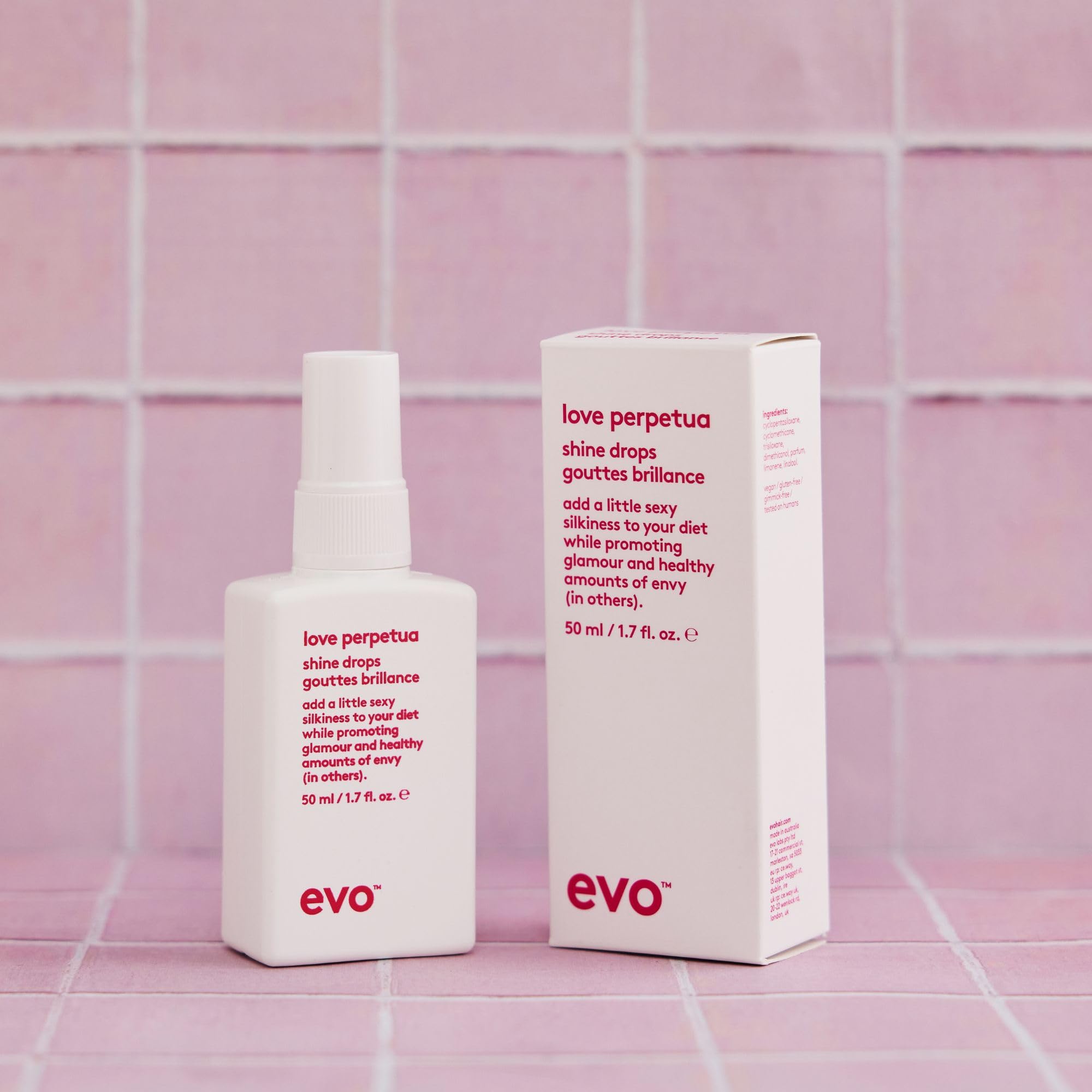 EVO Love Perpetua Shine Drop - Polishing Hair Gloss For All Hair Types - 50ml / 1.7fl.oz