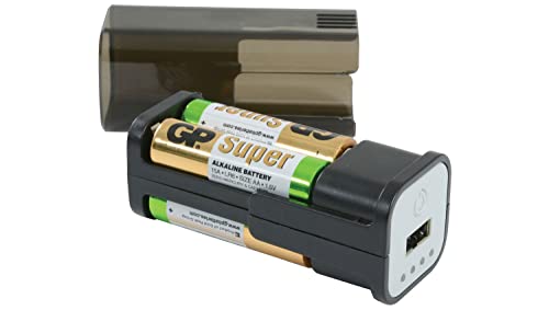 ADCB POW1 - Emergency USB Battery Powered Power Bank Compact Portable 4 AA Batteries Ideal for Smartphones, Tablets, Mobile, Apple, iPhone, Android