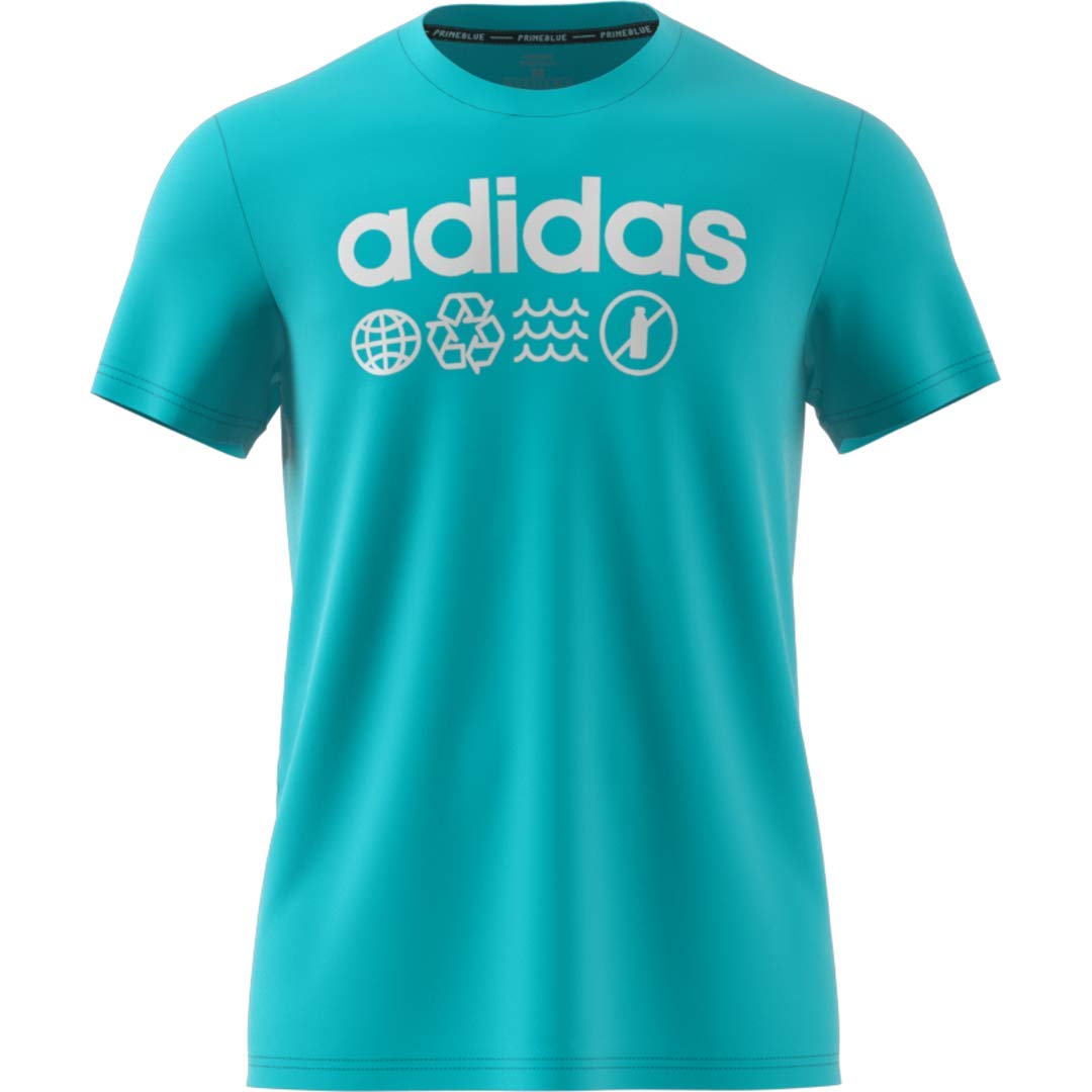 adidas Men's Primeblue Tee Blue Spirit/White XXX-Large