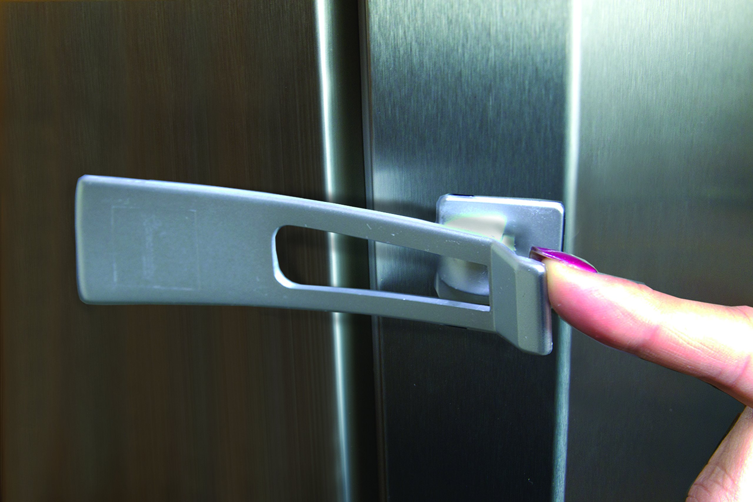 Dreambaby Refrigerator Latch, Silver, 2 Pack