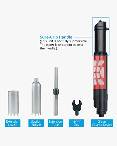NICREW Automatic Gravel Cleaner, Electric Aquarium Vacuum Cleaner, 2 in 1 Sludge Extractor for Medium and Large Tanks