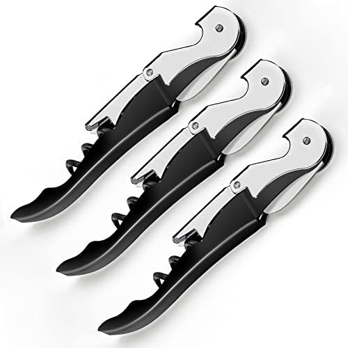 ANANSI Wine Opener Waiters Corkscrew Heavy Duty Stainless Steel Hinges Beer Bottle Opener Wine Key for Restaurant Waiters, Sommelier, Bartenders