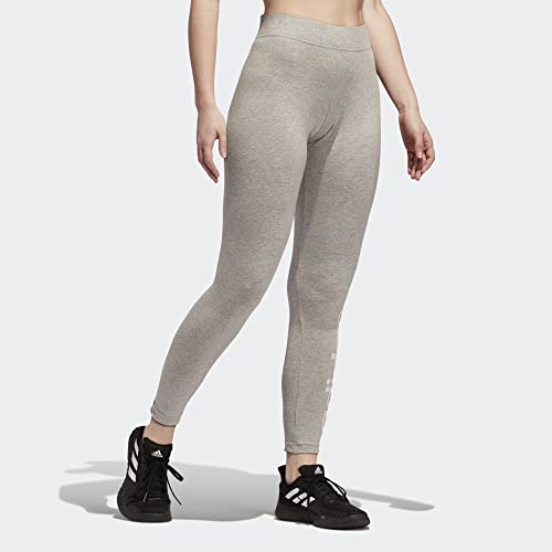 adidas Female Essentials Linear Tights, Medium Grey/Pink Tint,M