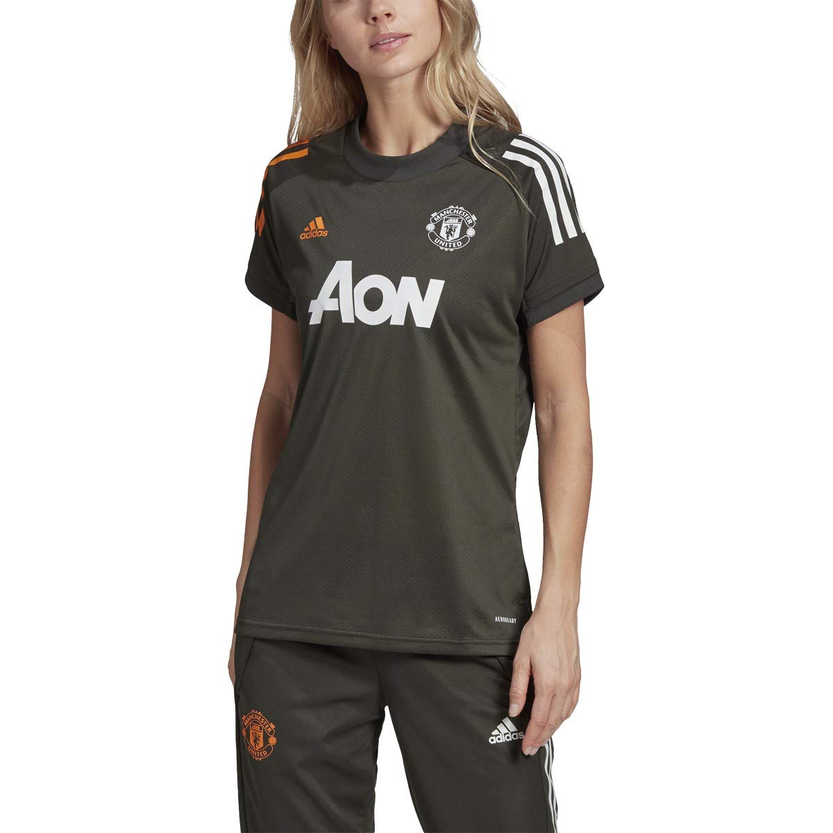 adidas Female Manchester United Training Jersey,Earth,L