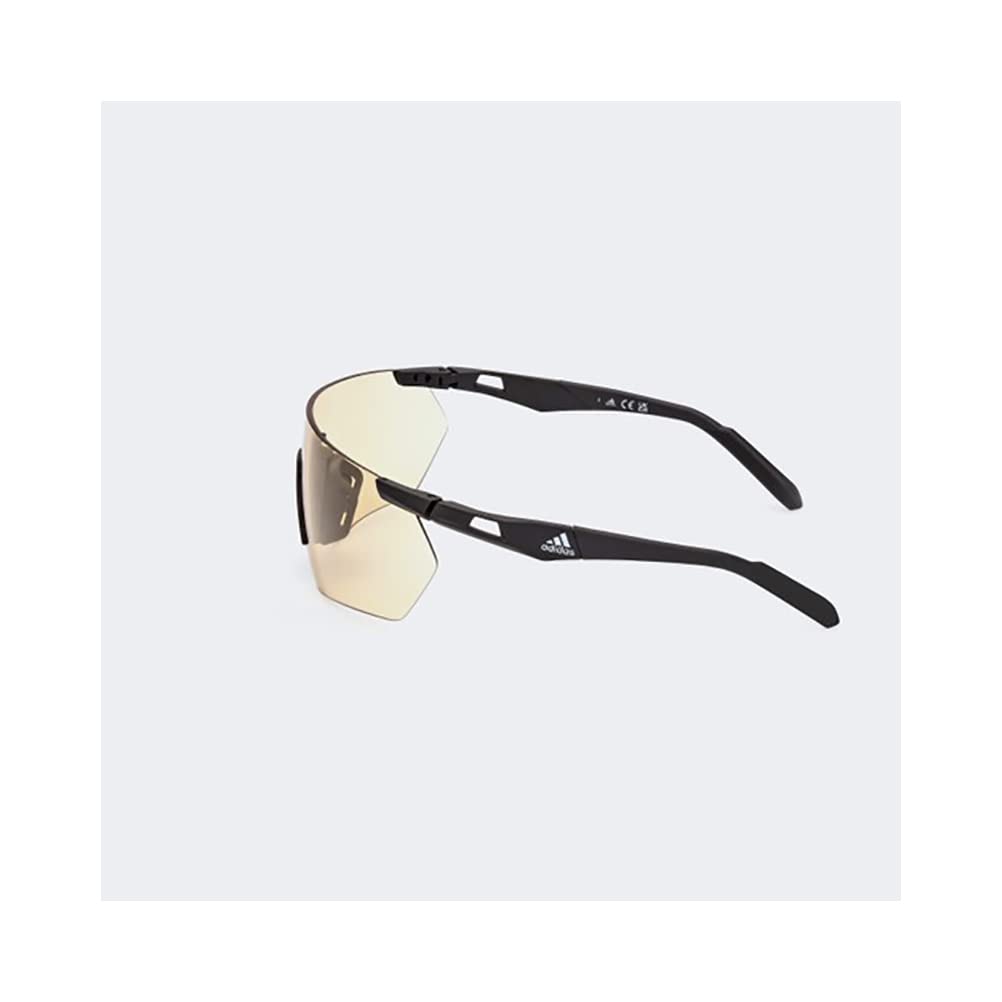 adidas Men's SP0062 Square Sunglasses, Matte Black/roviex, 00-0-135