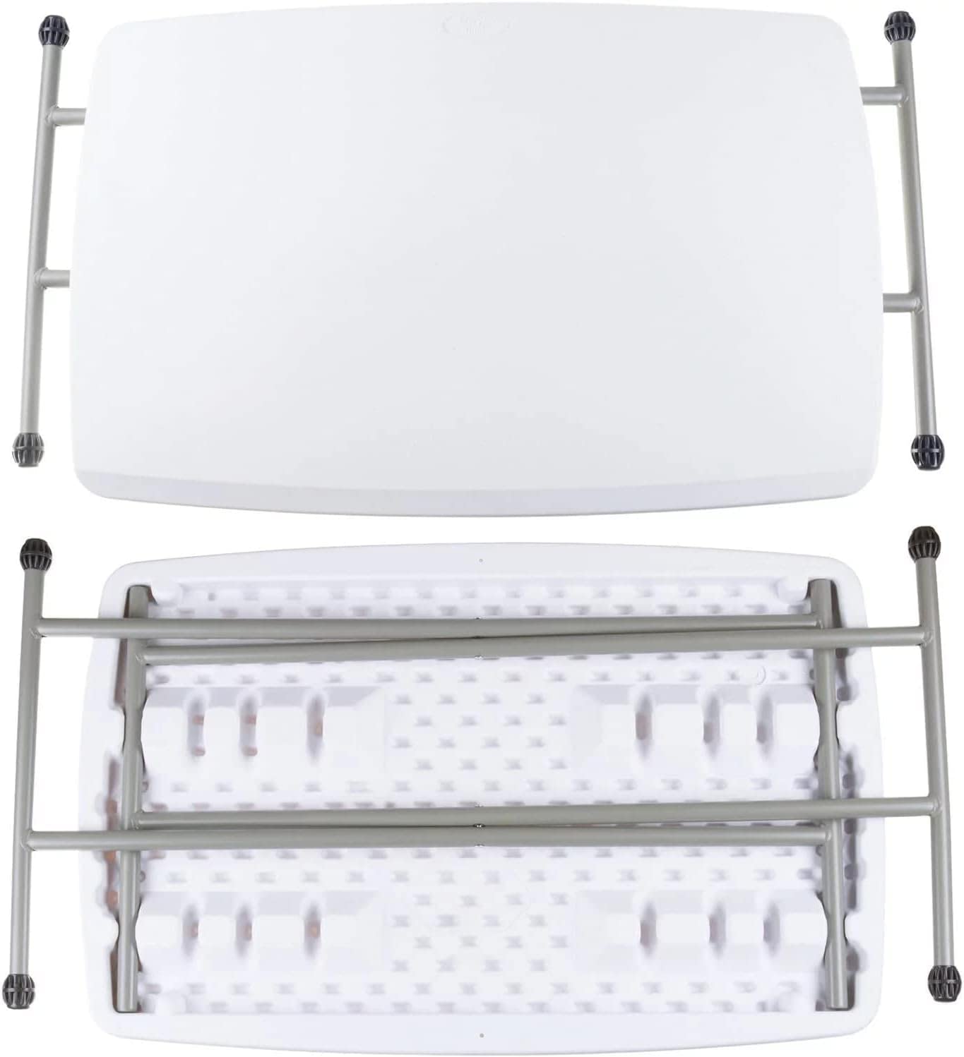 Axidou Folding Table, Portable and Adjustable Height for TV Trays, Laptop, Sewing, Ideal for Small Spaces and On-The-Go Needs, 30 Inch, White