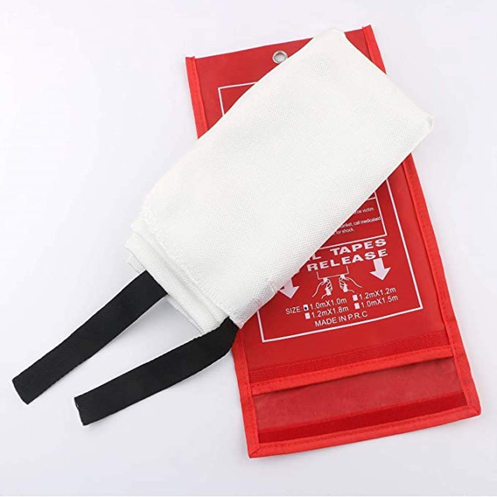 Altfun Emergency Fire Blanket for Home Kitchen Fiberglass Fire Suppression Blanket Great for School,Office,Camping,Grill,Car,Warehouse,Emergency Surival Safety (2 Pack,39 in X 39 in)